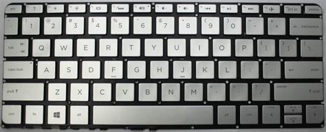 HP Spectre V Silver Laptop Keyboard Keys