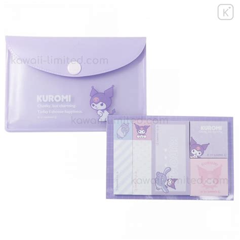 Japan Sanrio Sticky Notes With Case Kuromi Simple Kawaii Limited