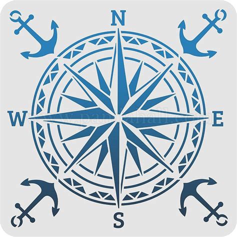 Wholesale Fingerinspire Compass Stencils Template 30x30cm Plastic