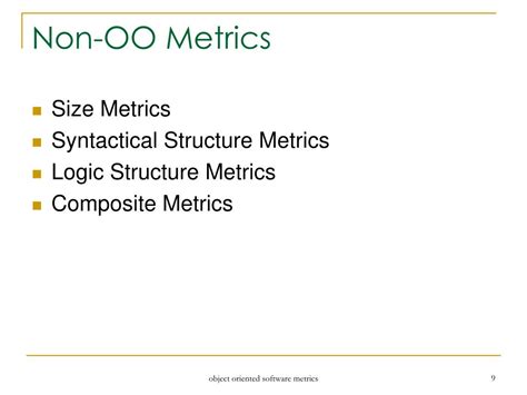 ppt object oriented metrics powerpoint presentation free download