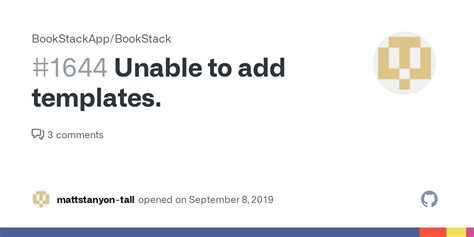 Unable To Add Templates Issue Bookstackapp Bookstack Github