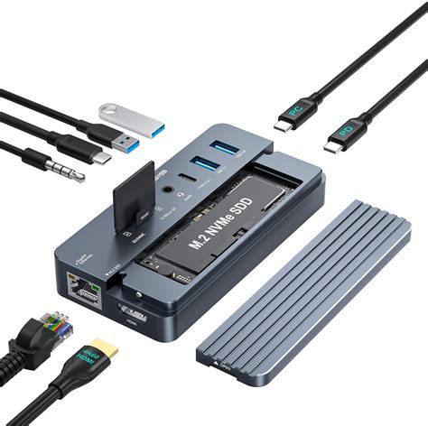 Amazon co jp ACASIS USB Cハブ SSDエンクロージャ付き ノートパソコン用ドッキングステーション 4K 60Hz