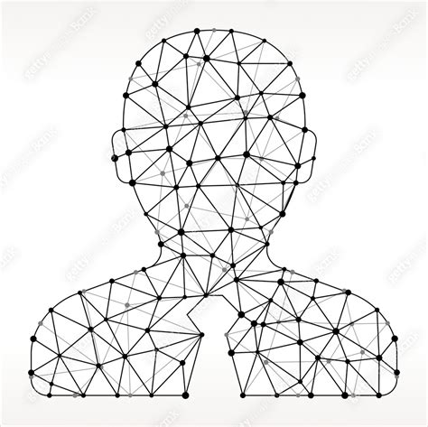 Male Headshot Triangle Node Black And White Pattern 이미지 1018038498