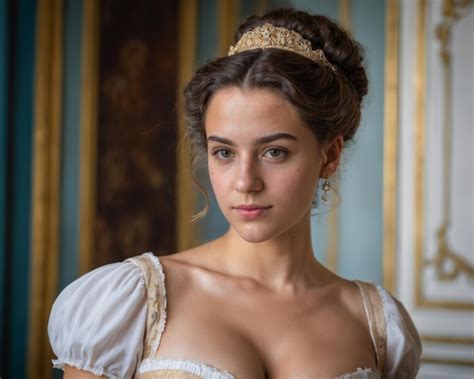 Premium Photo A Beautiful Young Woman In A White Dress With A Tiara