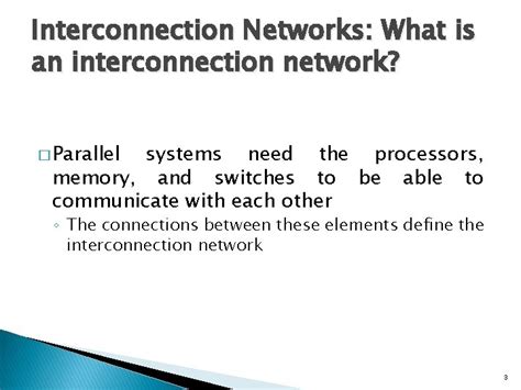 Optical Interconnects 1 Outline Interconnection Networks Terminology Basics