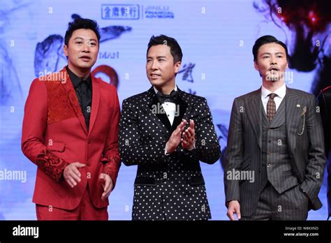 From Left Hong Kong Actors Patrick Tam And Donnie Yen And Chinese