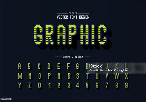 라인 글꼴 및 알파벳 벡터 디지털 문자 스타일 서체 및 숫자 디자인 배경에 그래픽 텍스트 교육에 대한 스톡 벡터 아트 및 기타