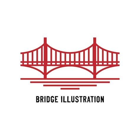 Premium Vector Bridge Symbol Icon Line Outline Style Vector