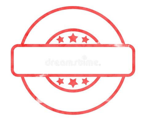 Blank Stamp Blank Round Isolated Sign Stock Vector Illustration Of