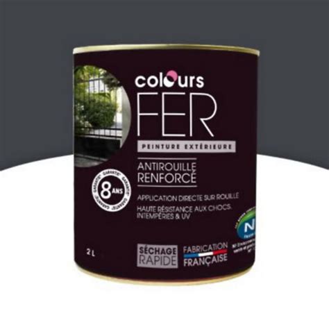 Peinture Fer Antirouille Colours Bitume Brillant 2l Castorama