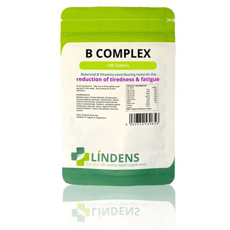 Vitamin B Complex Tablets 100 Tablets Zoom Health