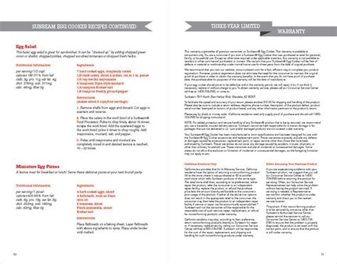 Sunbeam Egg Cooker Instruction Manual Artofit