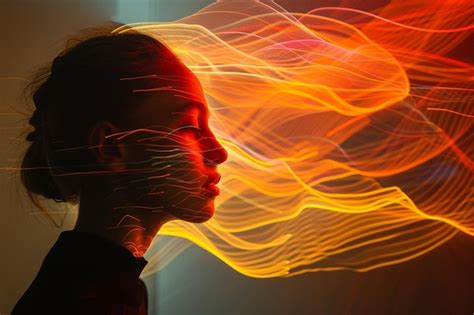 Visual Waves Emanating From A Figure Premium Ai Generated Image