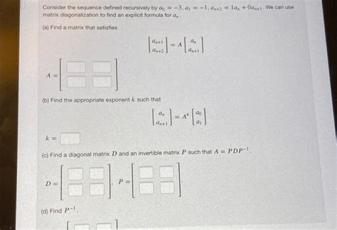 solved consider the sequence defined recursively by ao