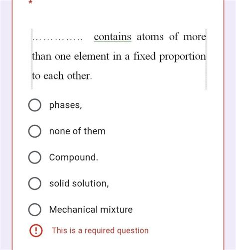 Solved Contains Atoms Of More Than One Chegg Com