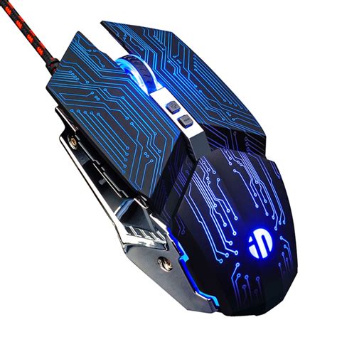 Inphic PW2 4000 DPI 6 Keys Home Office Luminous Macro Programming USB ...