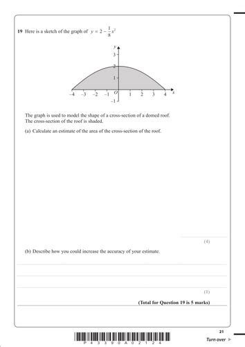 area under a graph exam questions teaching resources