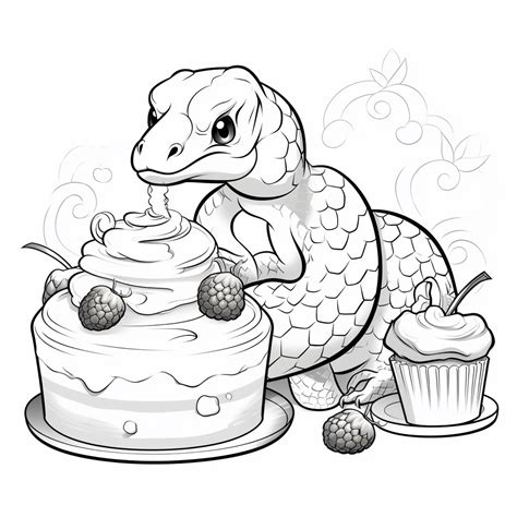 Python Und Kuchen Happycoloring Net