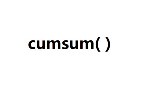 Cumsum百度百科