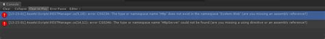 missing system web and system erver unity engine