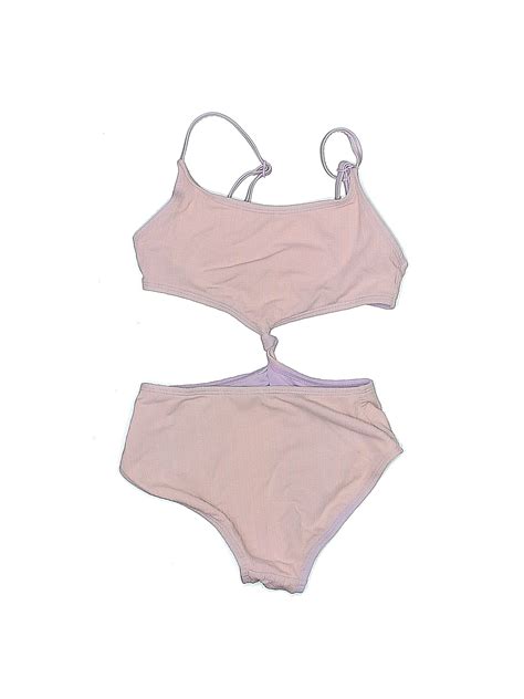 Art Class Solid Pink One Piece Swimsuit Size 6 7 50 Off Thredup