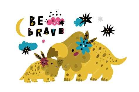 Leuke Dino Familie Dinosaurus Moeder En Kind Kinderen En Ouders