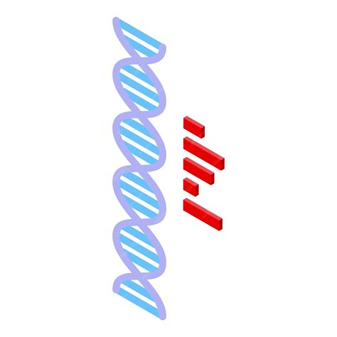 Premium Vector Isometric Dna Strand With Highlighted Genes
