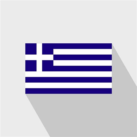 Greece Flag Long Shadow Design Vector 14373155 Vector Art At Vecteezy