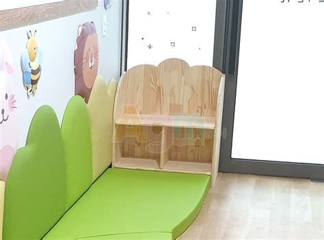 안전쿠션and놀이시설 전문브랜드~아가맘 동남칸타빌어린이집책꽂이주문제작
