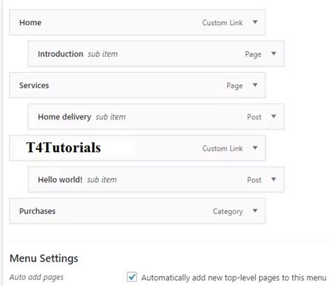 How To Create Menue In WordPress Step By Step T4Tutorials