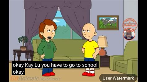 Caillou Sleeps In Class Grounded Youtube