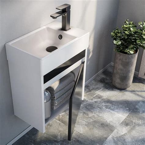 Orka Yedisu cm Parlak Siyah Mini Banyo Dolabı Takımı