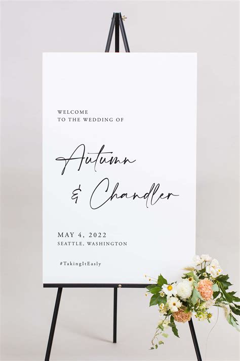 Welcome Wedding Sign The Autumn