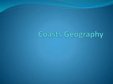 Coasts Igcse Geography