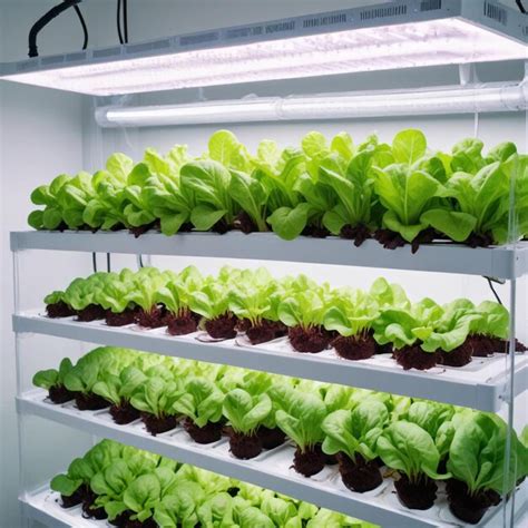 Compact Hydroponic System Efficiently Growing Rows Of Plants In A