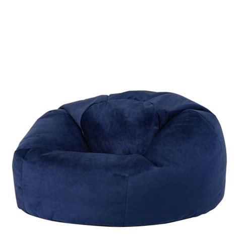 Klassischer Sitzsack Samt Blau Aurora Maisons Du Monde