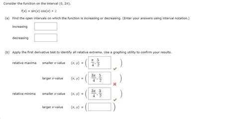 Solved Consider The Function On The Interval 02π