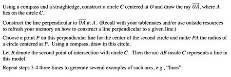 Solved Using A Compass And A Straightedge Construct A Chegg