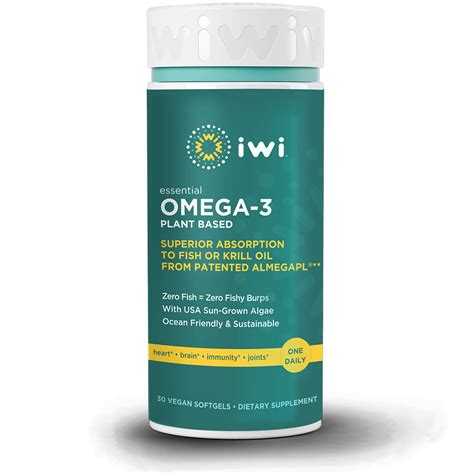 Omega 3 Essential Vegan Omega 3 Algae Supplement Iwi Life