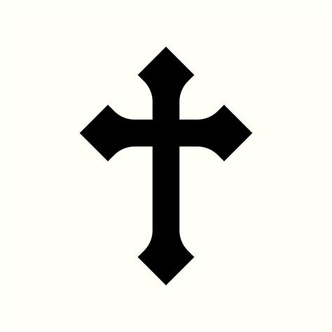 Black Catholic Cross On White 26057791 Vector Art At Vecteezy
