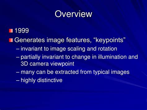 Ppt Scale Invariant Feature Transform Sift Powerpoint Presentation