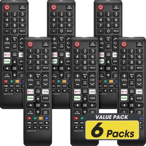 6 Pack Remote For All Samsung Tv Remote Replacement