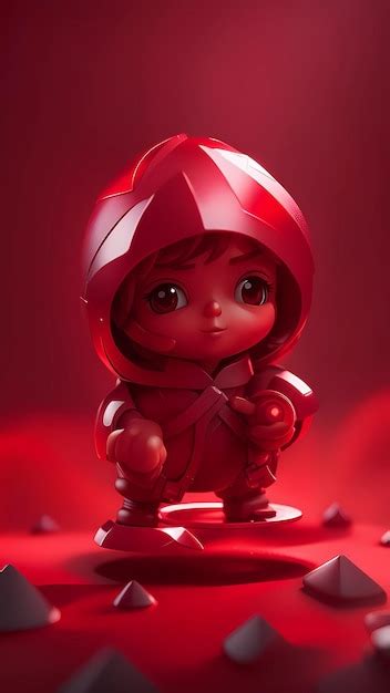 Premium Ai Image Ruby 3d Cartoon Character Digital Illustration