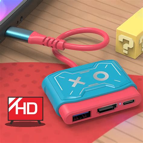닌텐도 스위치용 휴대용 도킹 스테이션 Tv 도크 Pd60w 고속 충전기 Usb C To 4k Hdmi 호환 맥북 프로 Usb 30 허브 Aliexpress