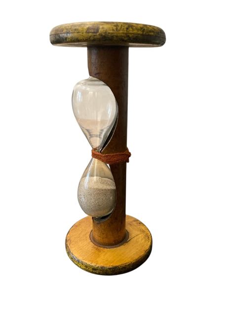 Vintage Handmade Egg Timer Hourglass In Wooden And Textile Bobbin Spool 1900s For Sale At Pamono