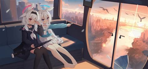 4k Sunset Glow Building One Eye Closed Blushing Choker City