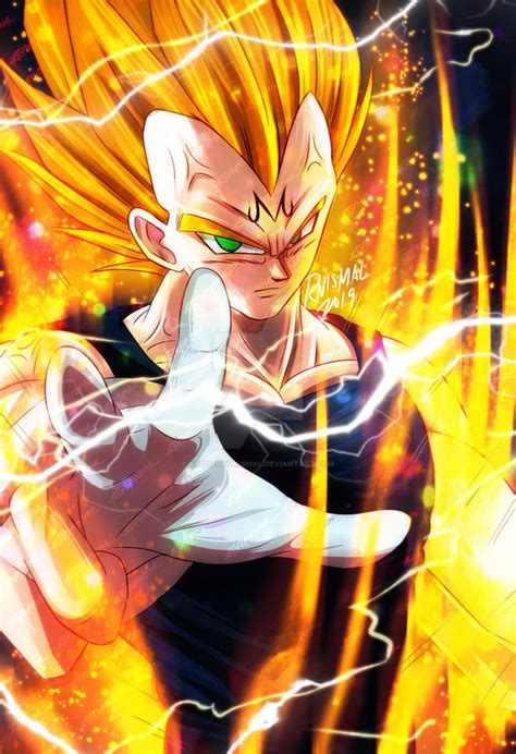 Majin Super Saiyan Vegeta By Artoframnismal On Deviantart