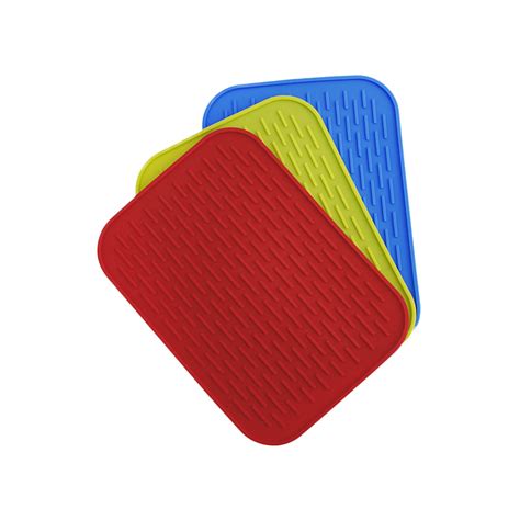 Set Of 3 Non Slip Resistant Kitchen Silicone Trivet Pot Pan