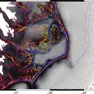 The Unstructured Grid Of Adcirc And SWan In North Carolina The Model