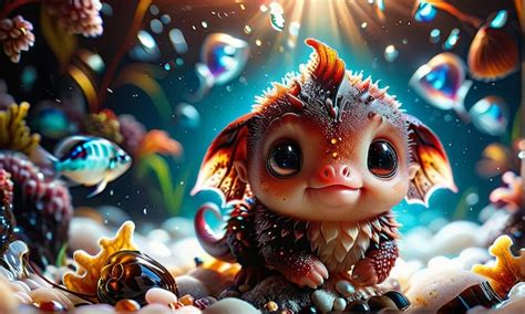 Adorable Dragon Hatchling Premium Ai Generated Image